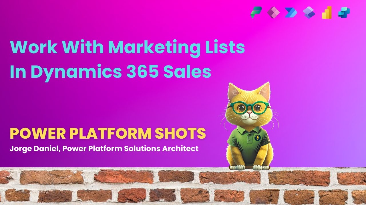 How To Work With Marketing Lists In Dynamics 365 Sales - YouTube