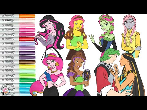 Disney Princess Makeover as Monster High Coloring Book Compilation ...