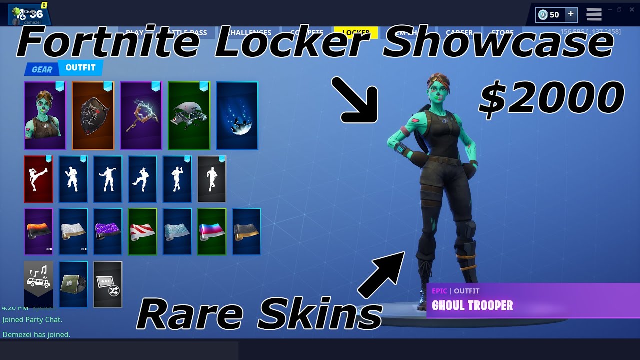 My $2000 Fortnite Locker Showcase! (Rare Skins) - YouTube
