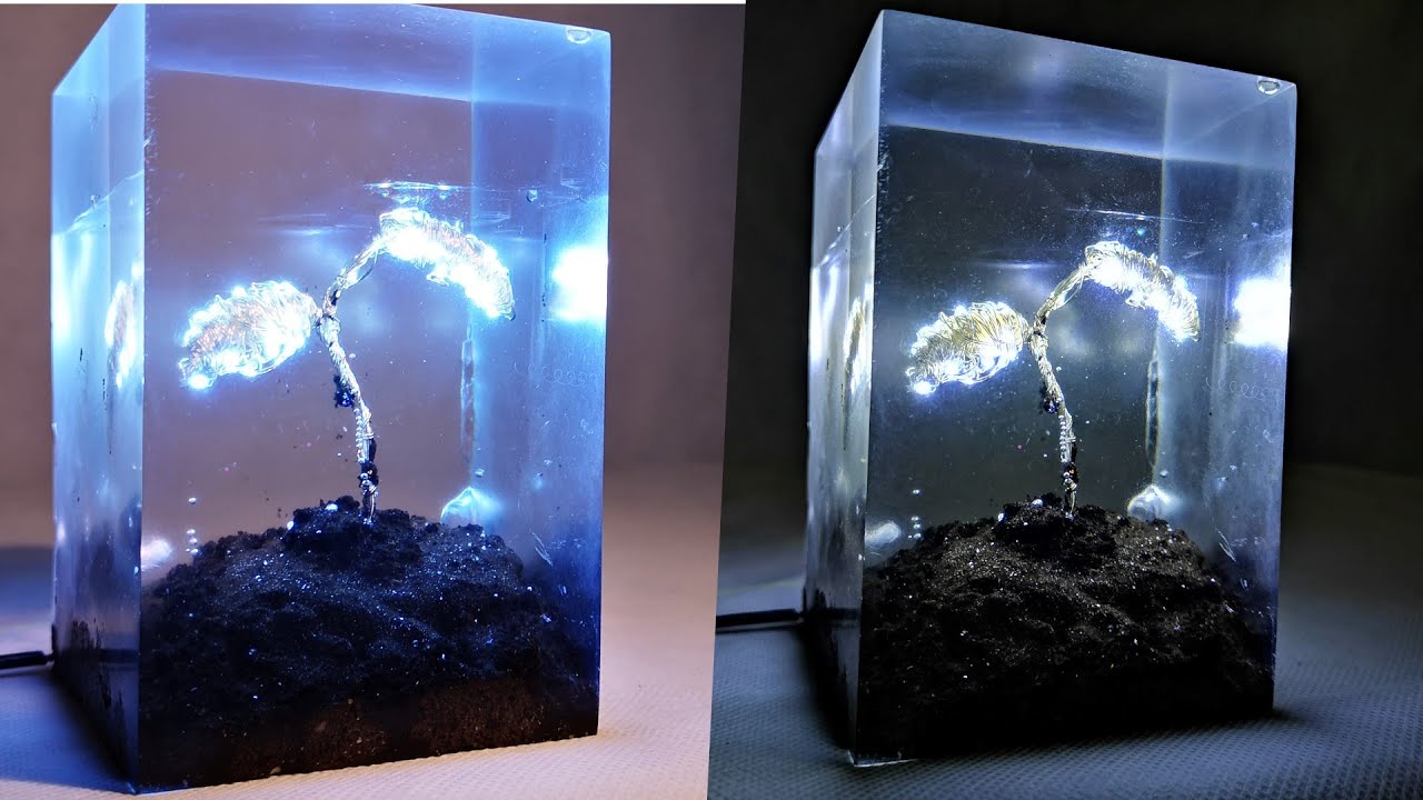 Epoxy Resin Glowing Sapling - Resin Art - YouTube