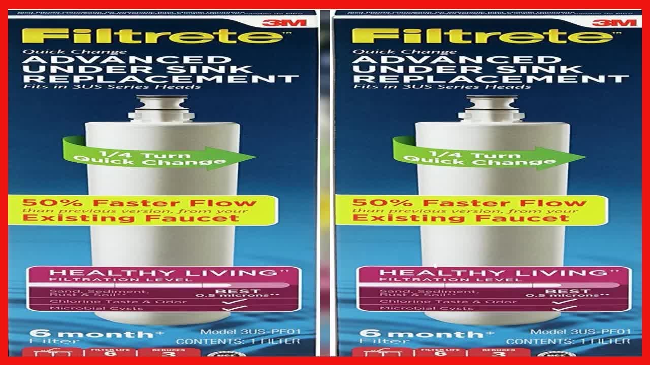 Filtrete Advanced Under Sink Quick Change Water Filtration Filter 3US ...