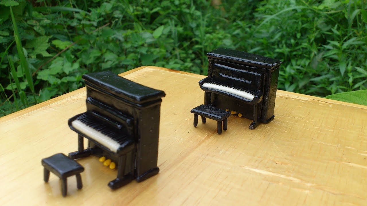 D.I.Y. Making miniature clay piano - YouTube
