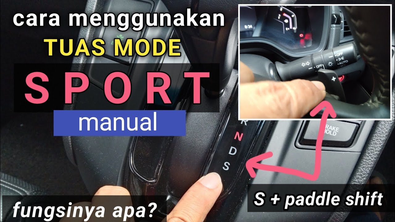 cara menggunakan mode sport manual pada mobil matic ll CRV black ...