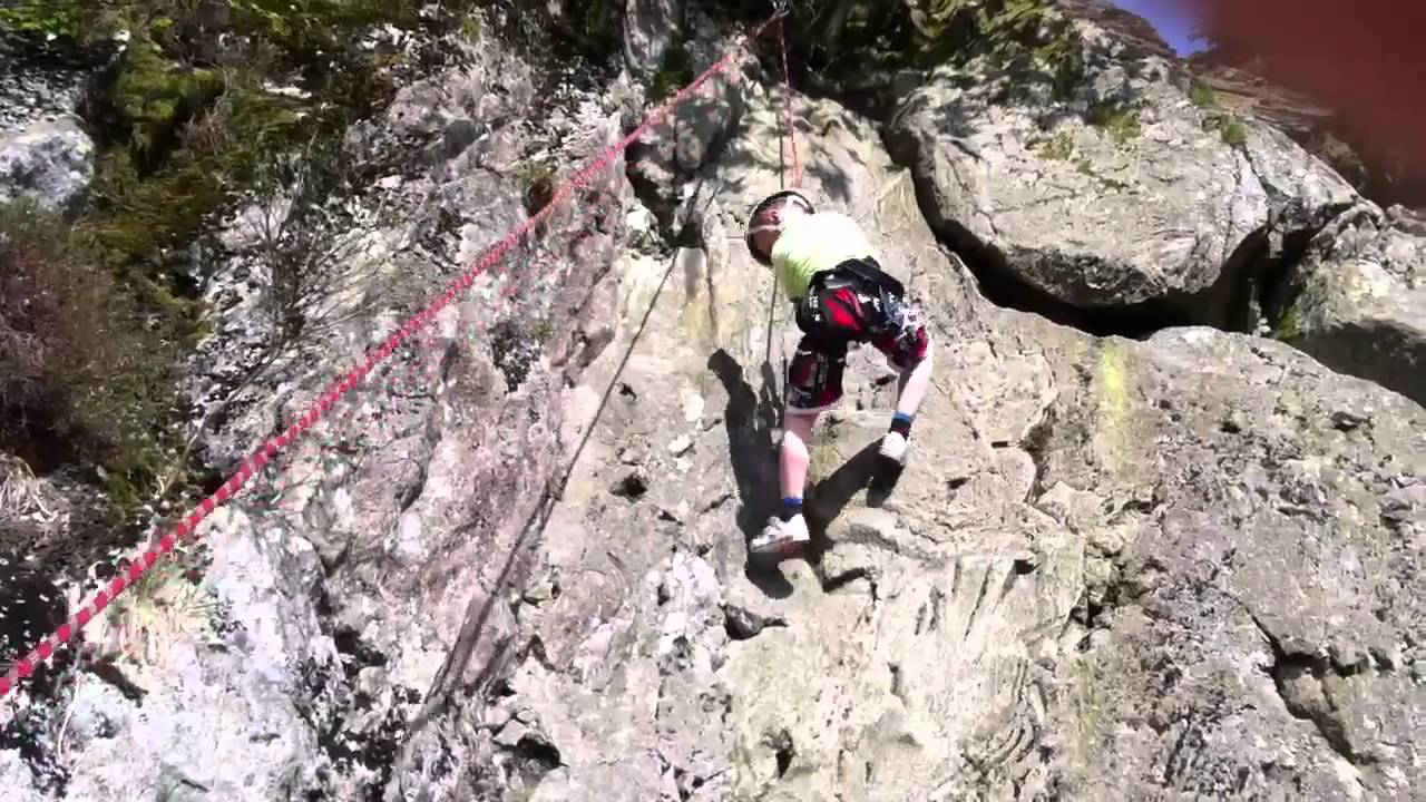 Connor rock climbing in lakes - YouTube