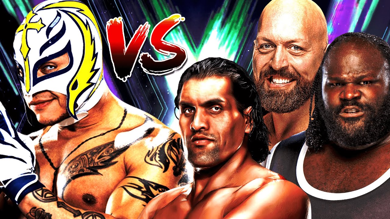 WWE 2K22 Rey Mysterio vs Big Show Great Khali and Mark Henry - YouTube