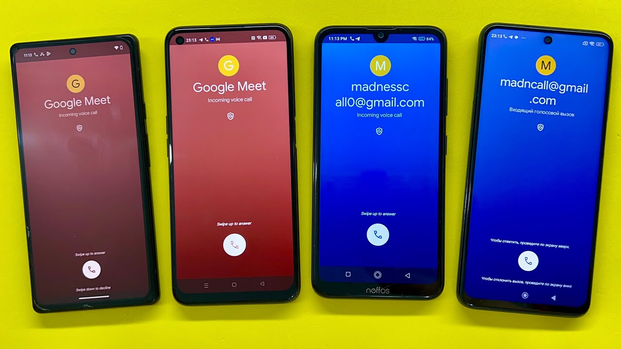 Crazy Incoming Call Google Meet at the same time Neffos OPPO Xiaomi ...