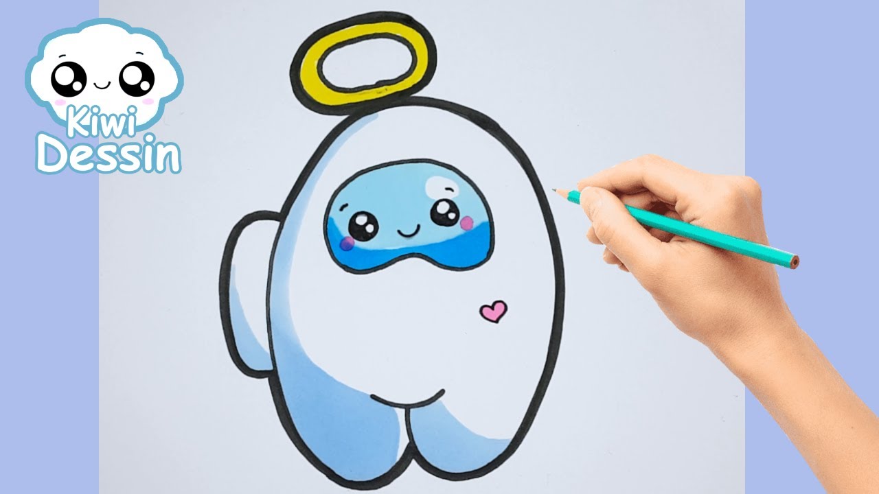 HOW TO DRAW CUTE BABY AMONG US ANGEL - DRAW CUTE THINGS - YouTube