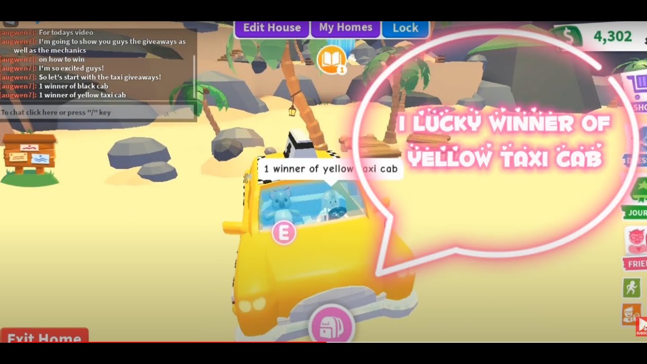 New TAXI cabs of Adopt Me in Roblox giveaway - YouTube