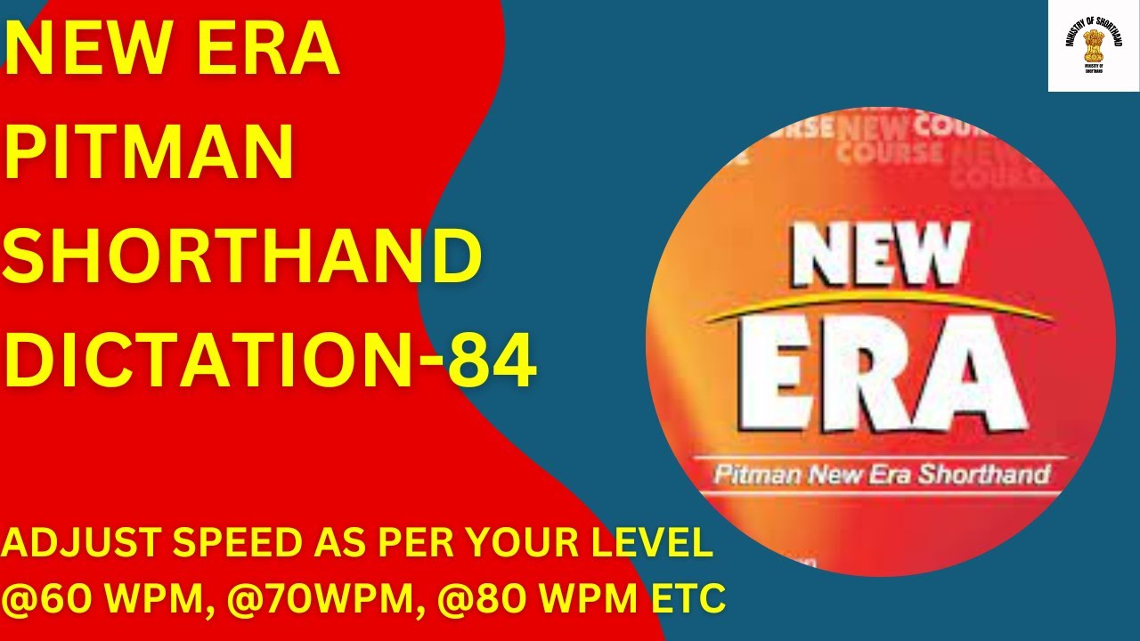 PITMAN SHORTHAND| NEW ERA| EX-84| #shorthand #pitmanenglishshorthand # ...