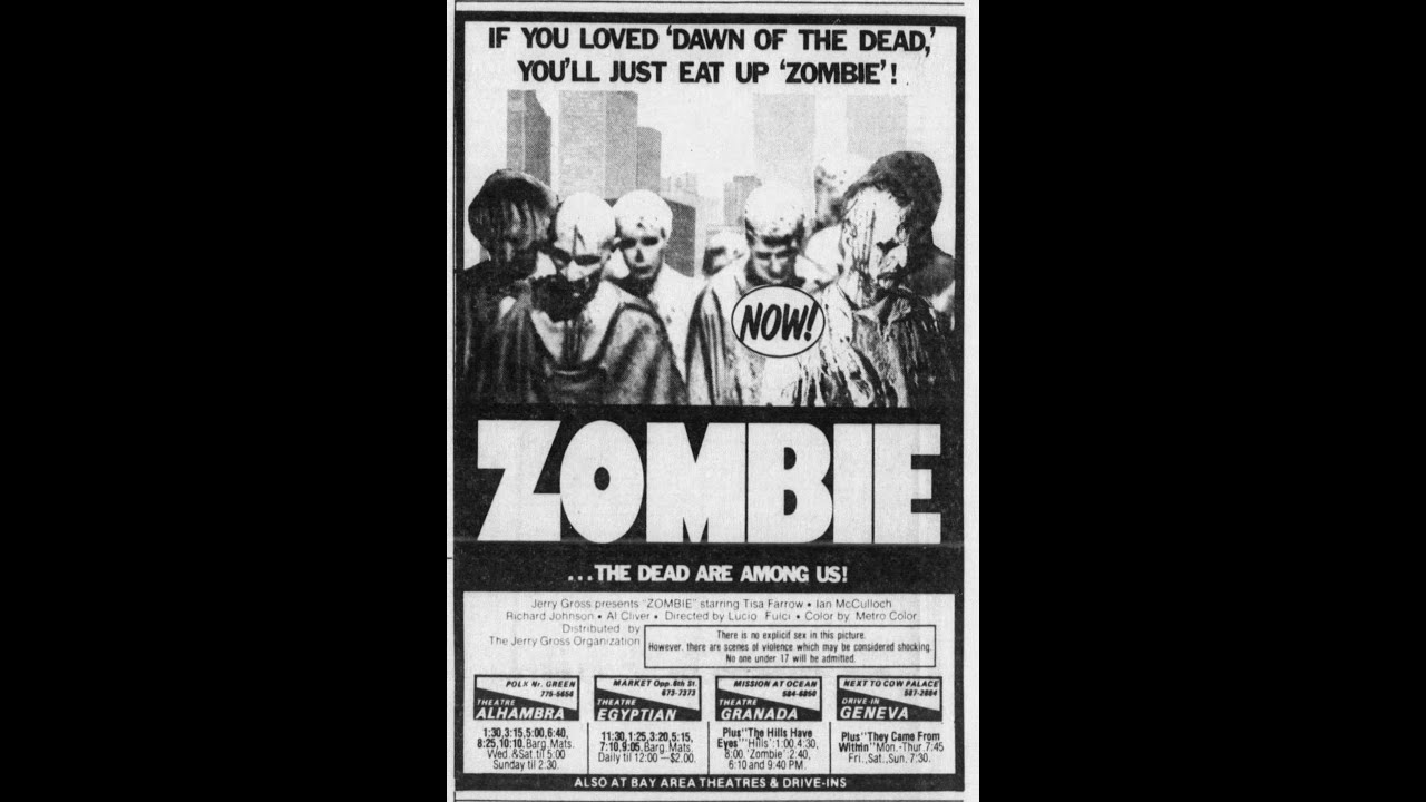 Zombie [Zombi 2 (1979)] - Ads & Listings - YouTube