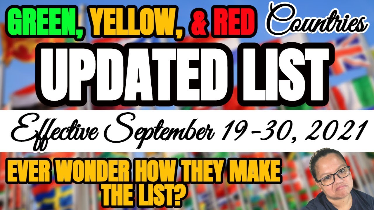 🔴TRAVEL UPDATE: IATF APPROVED THE LATEST GREEN, YELLOW AND RED LIST ...