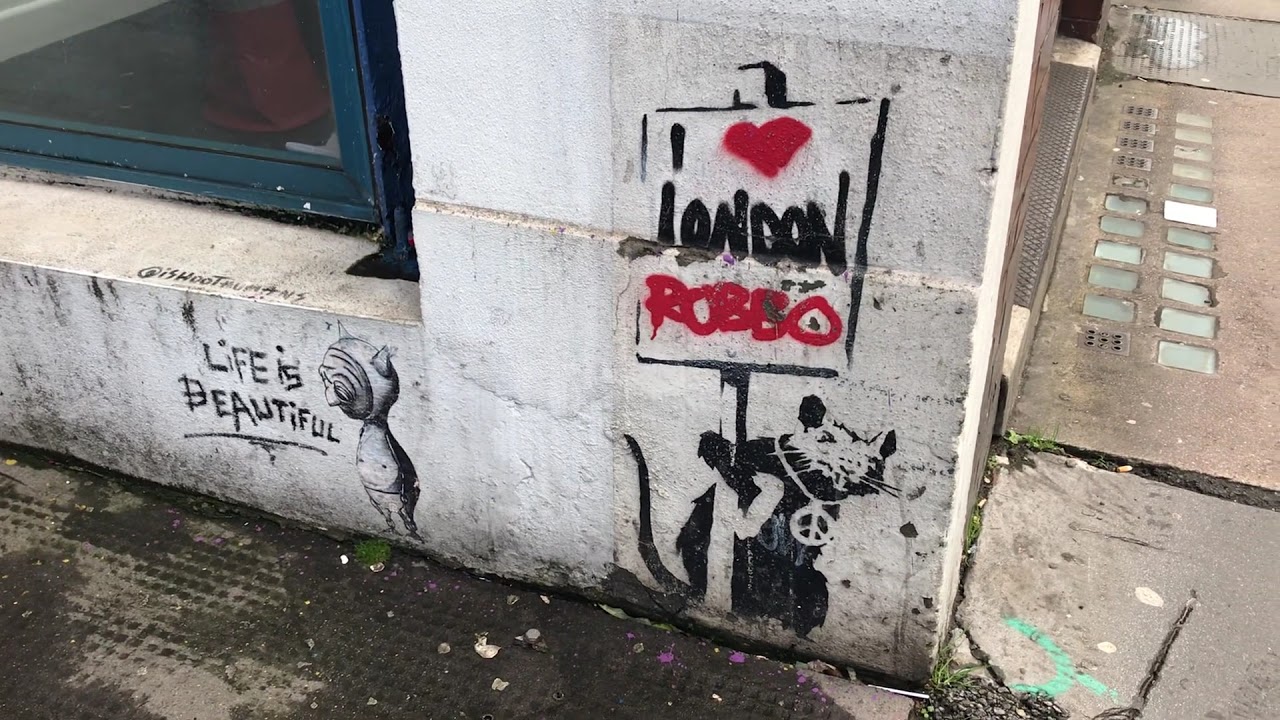 【海外生活ブログ】ロンドンのバンクシーその5 / Banksy Arts in London #5 (I love Robbo Rat ...