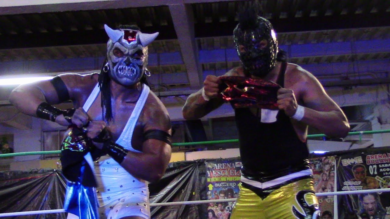 Villano V Jr y Rokamobole Jr VS Hijo del Pirata Morgan y Canek Jr VS ...