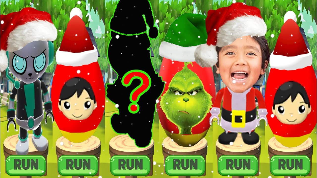 Tag with Ryan - Santa Ryan vs Mystery Character vs Spy Robo Combo vs ...