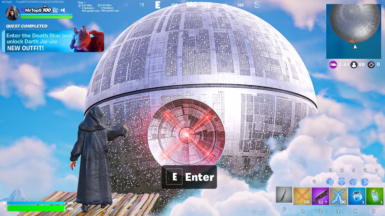 I Tried GLITCHING to the DEATH STAR! (Fortnite) - YouTube