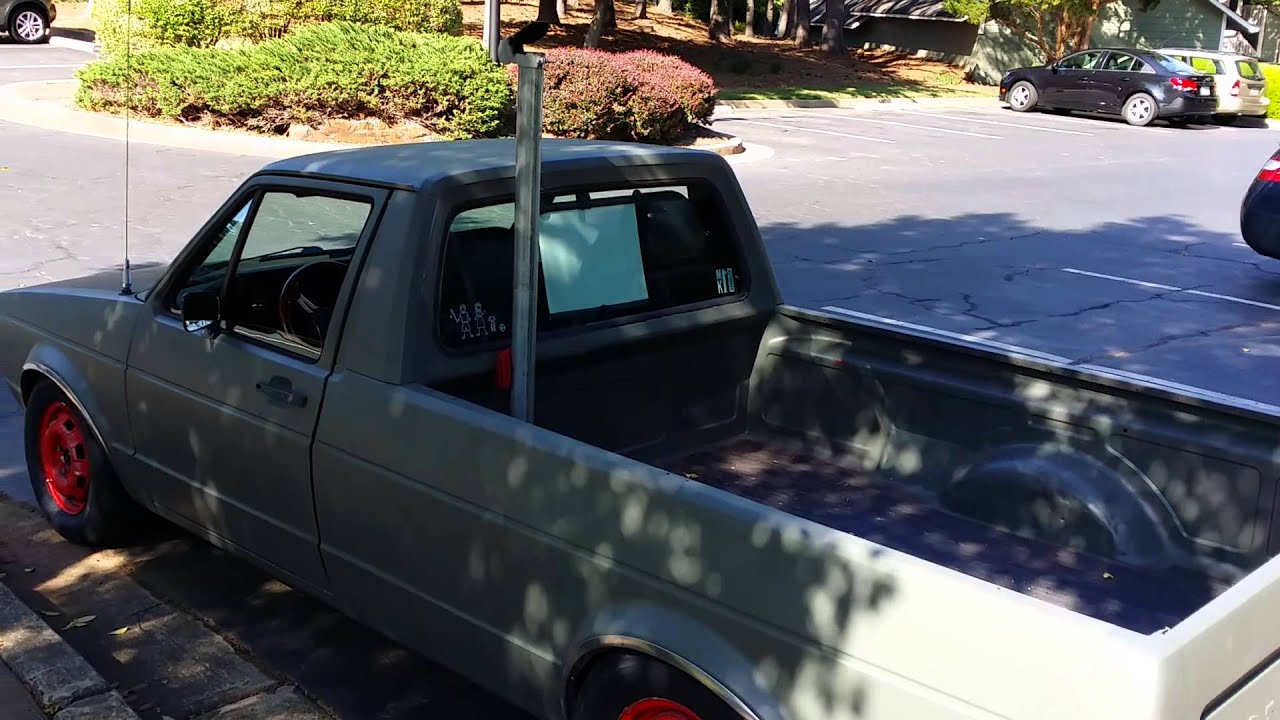1981 VW Rabbit Caddy Stack Exhaust Idle - YouTube
