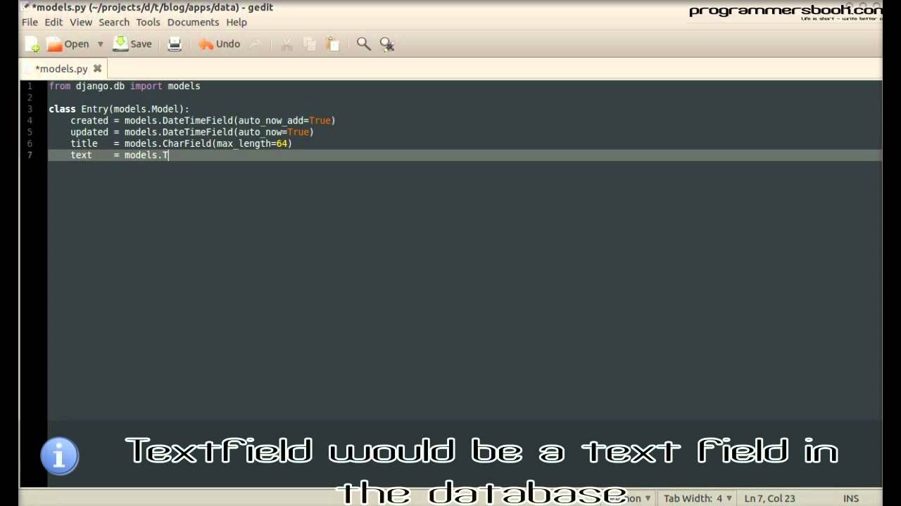 Create First Model Full Web Framework Python Django Tutorial Vii Blog Linuxubuntuwindows 9307