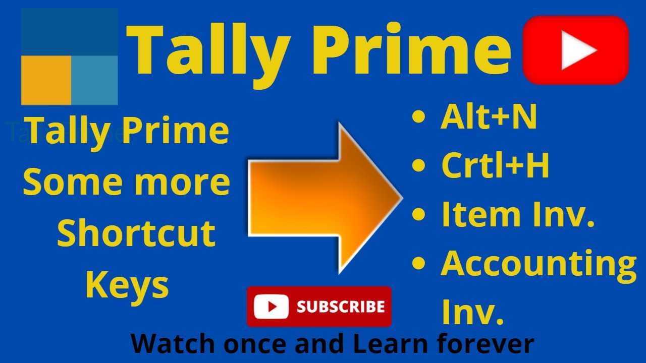 Tally Short Key | Tally Prime Shortcut Keys | Tally Important Keys and ...