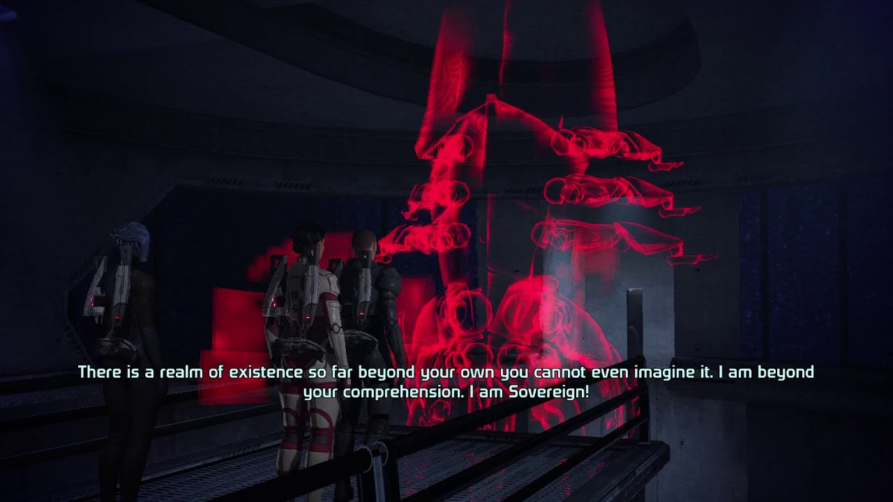 MASS EFFECT CAMPAIGN - SHEPARD MEETS SOVEREIGN CUTSCENE - YouTube