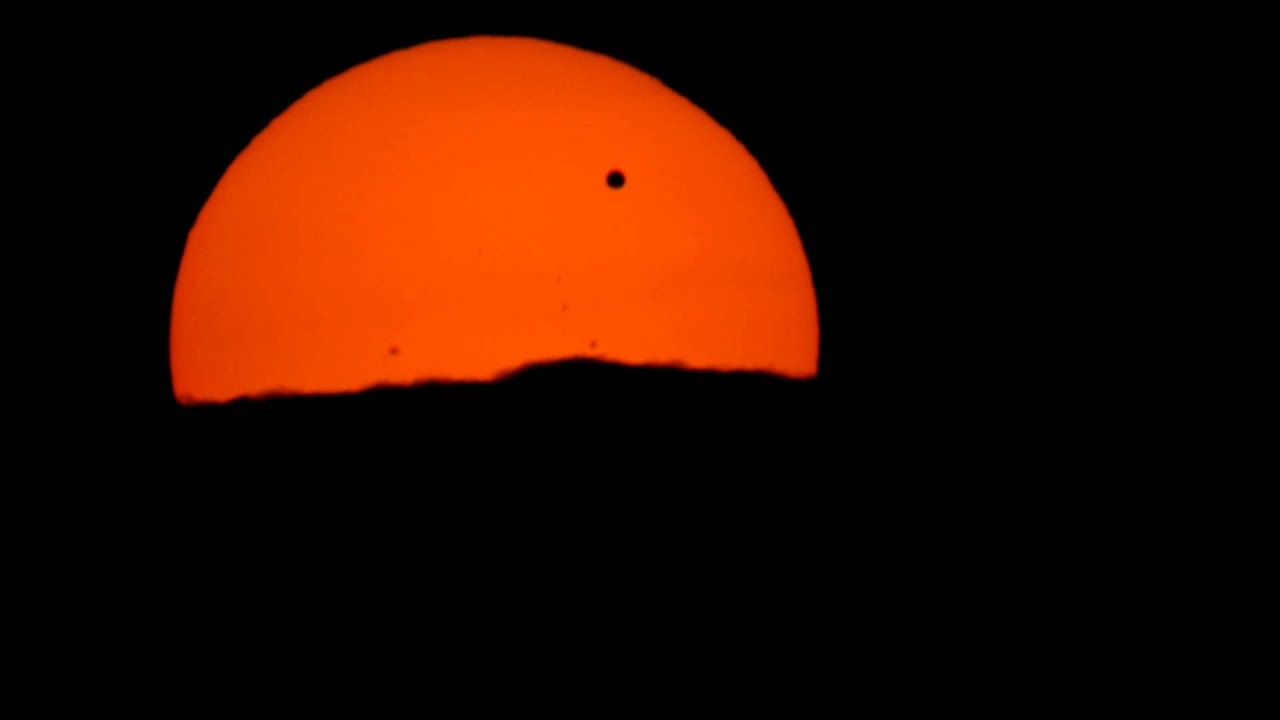 Timelapse of Sunset with Transit of Venus on June 5th, 2012 - YouTube