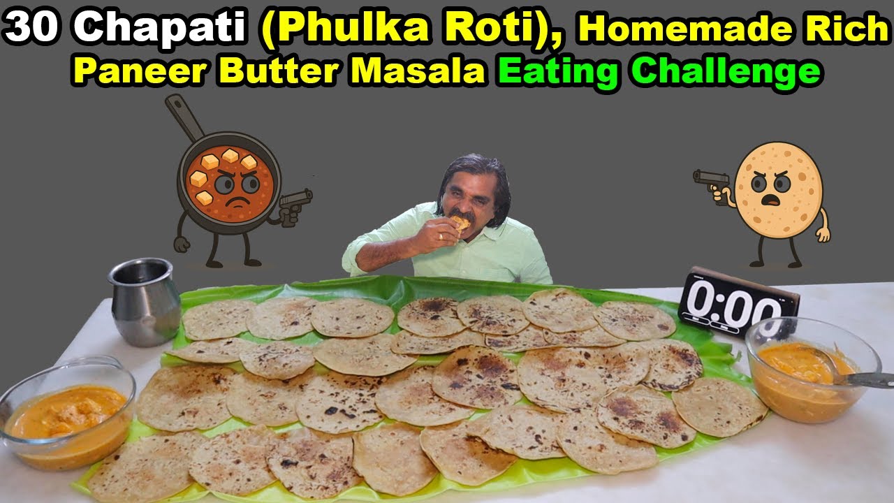 30 Chapati (Phulka Roti) & Homemade Rich Paneer Butter Masala –Full ...