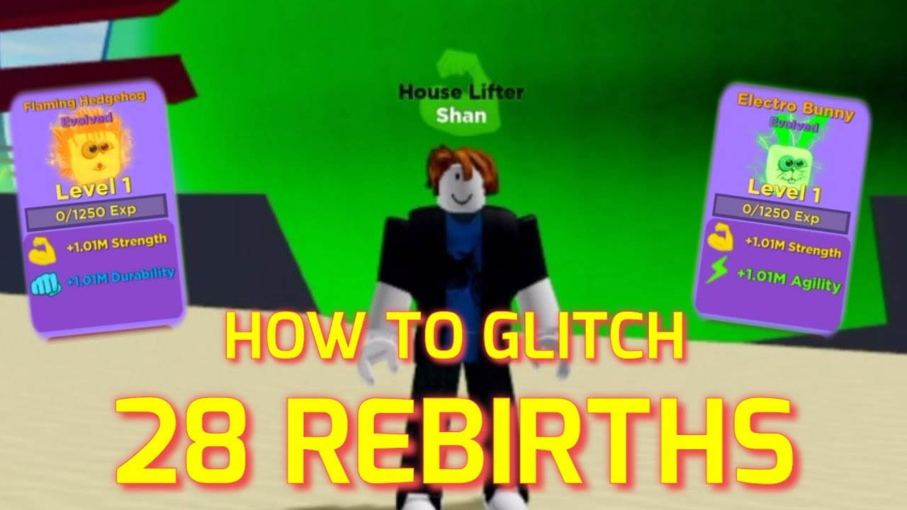 How to GLITCH at REBIRTH 28 - Muscle Legends Tutorial - YouTube