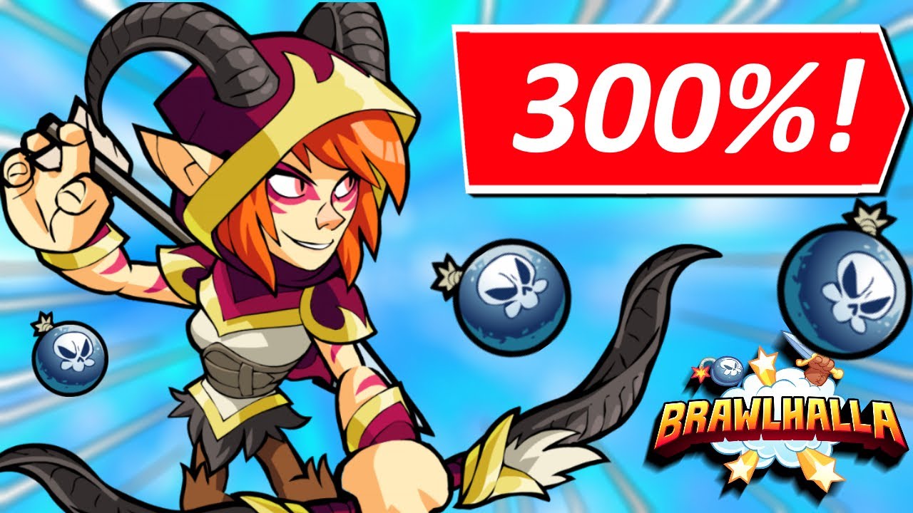 300% DAMAGE + 5 STOCKS = KO MANIA!! • Brawlhalla 1v1 Gameplay - YouTube