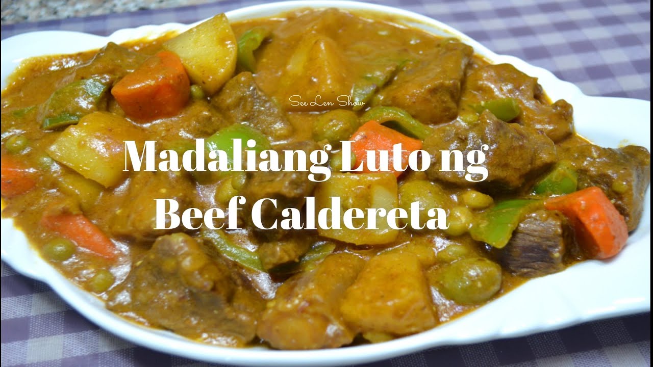 EASY WAY TO COOK BEEF CALDERETA/ BEEF CALDERETA RECIPE/FILIPINO BEEF ...