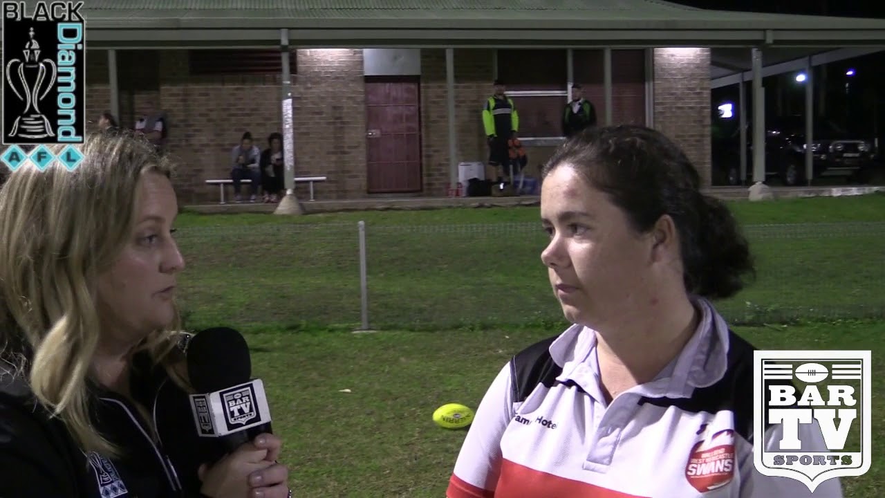 #RaceNight 2018 BDAFL Swans Sarah Lively - YouTube