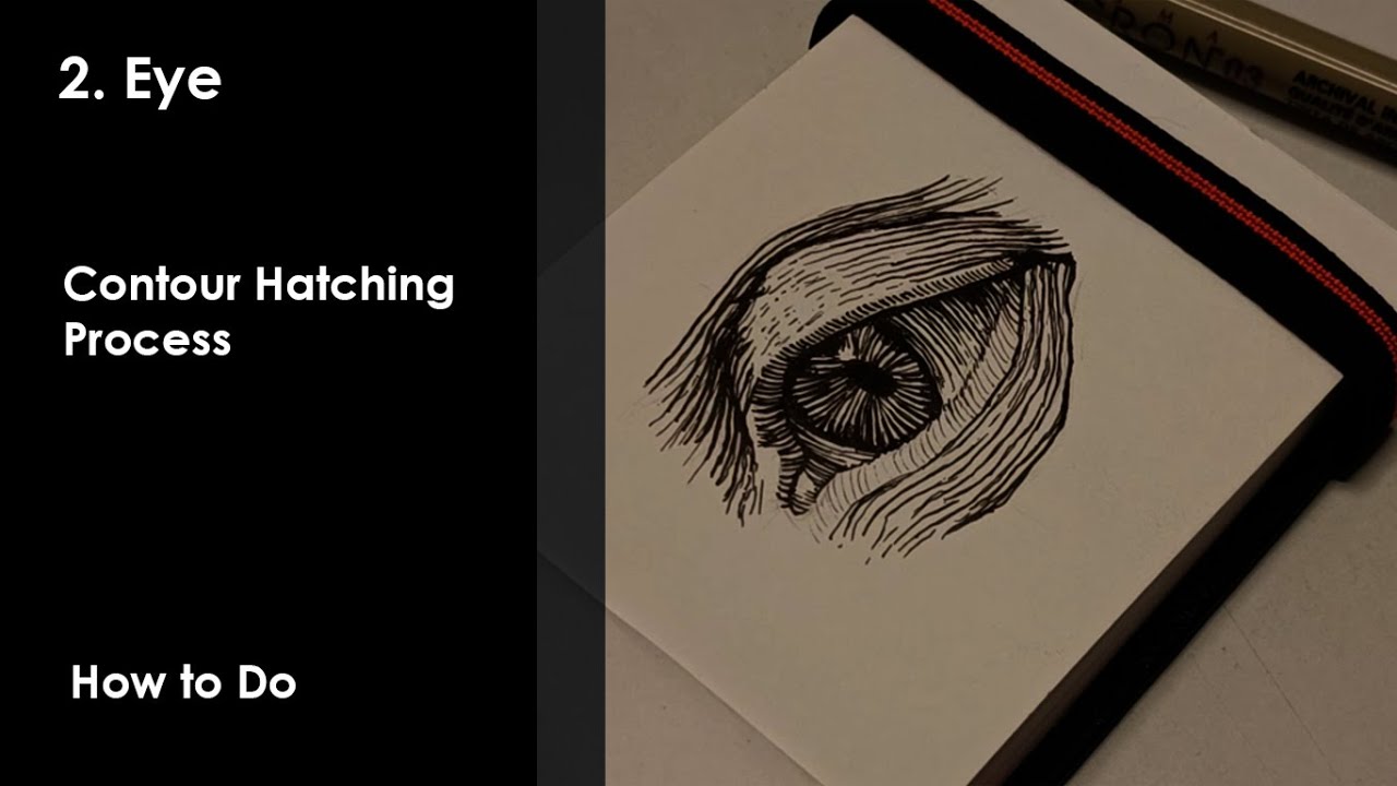 How to Make | Eye Curve Hatching | Real Time Process - YouTube