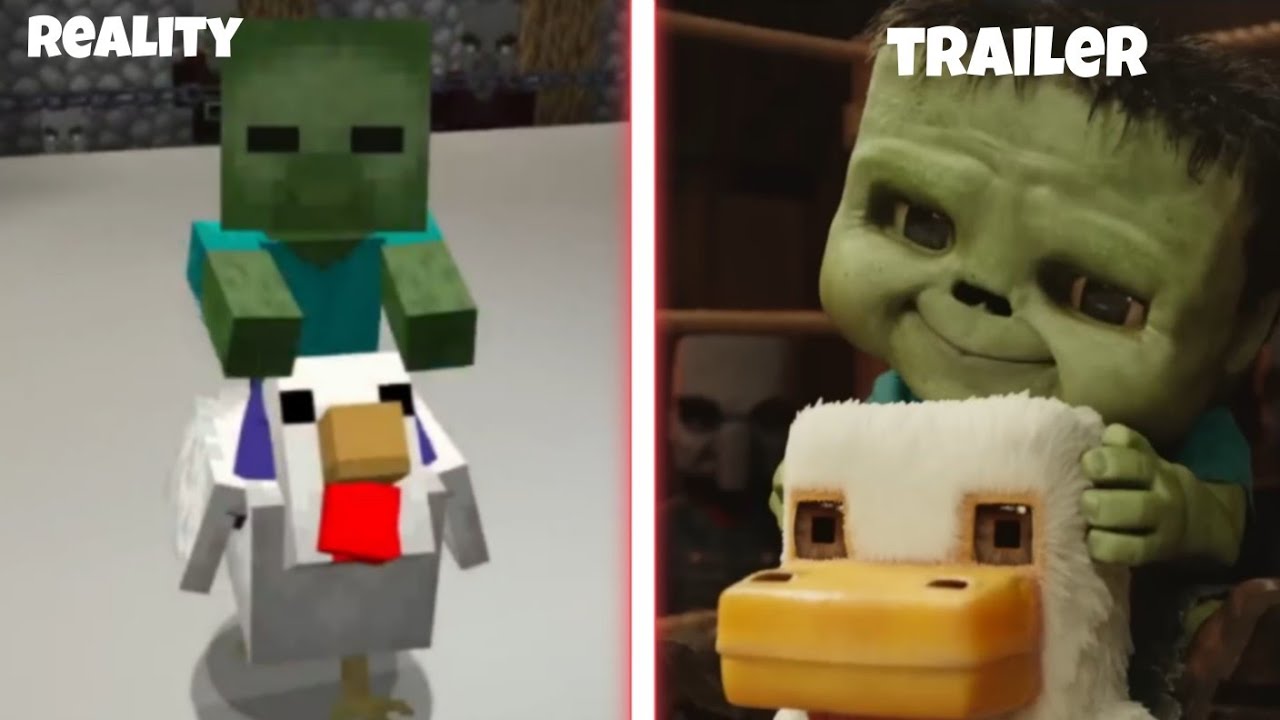 Minecraft movies: trailer vs reality ! - YouTube