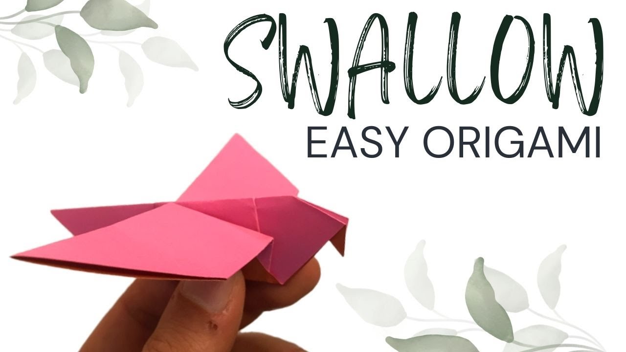 Easy SWALLOW origami in 2 minuet for beginners - YouTube