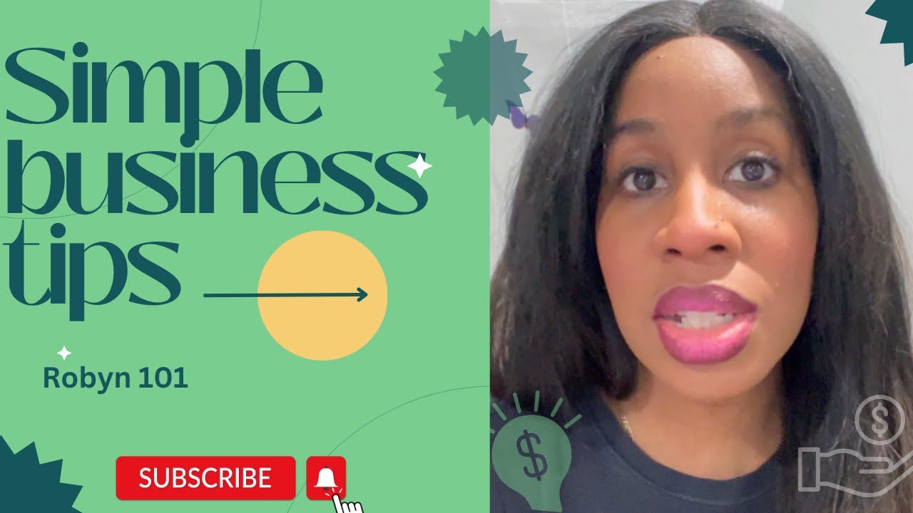 Simple tips for starting a business - YouTube
