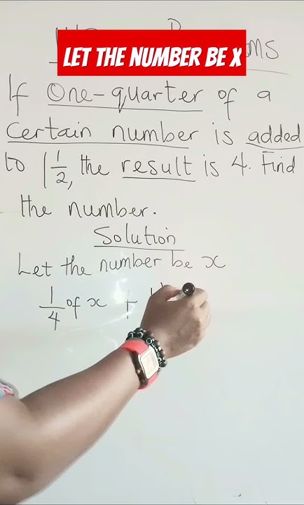 Converting Word Problems Into Equation With Fractions. - YouTube