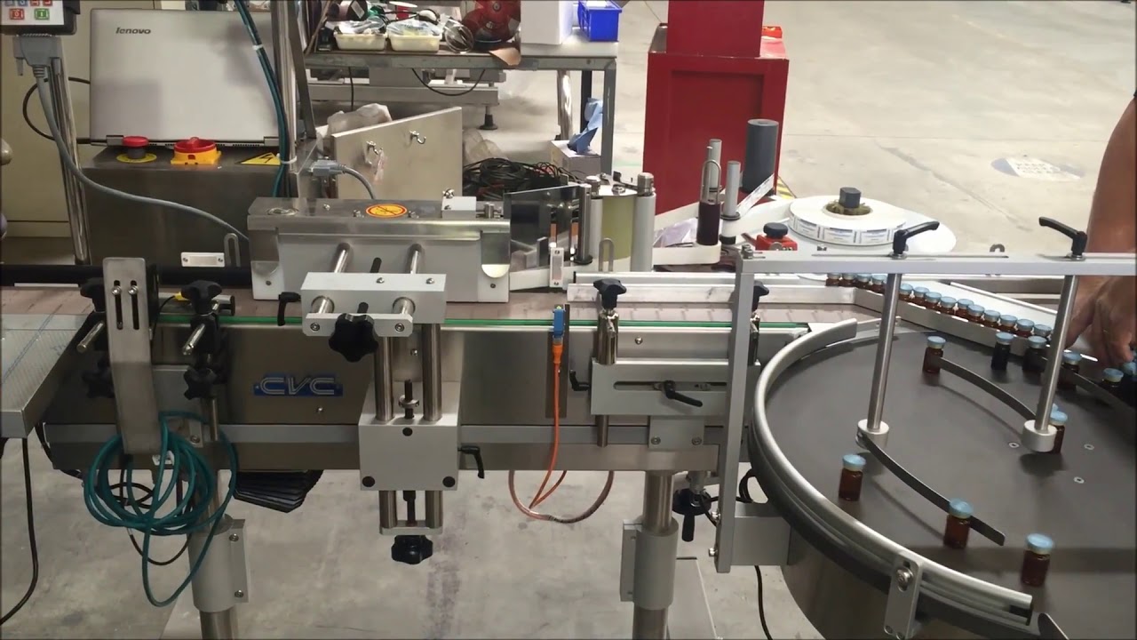 CVC 300 Wrap-Around Labeler 圓瓶貼標機 - US Pharmacopeia - YouTube