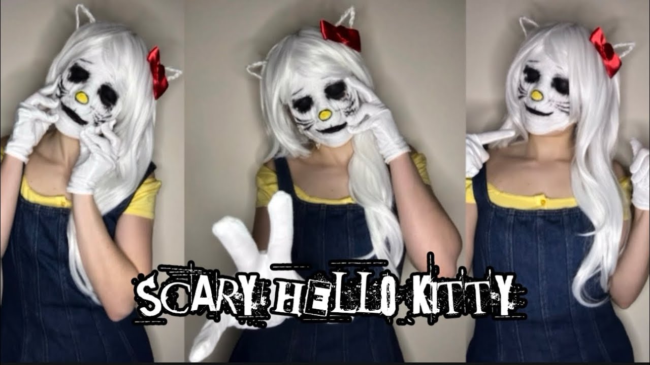 SCARY HELLO KITTY MAKEUP TUTORIAL - YouTube