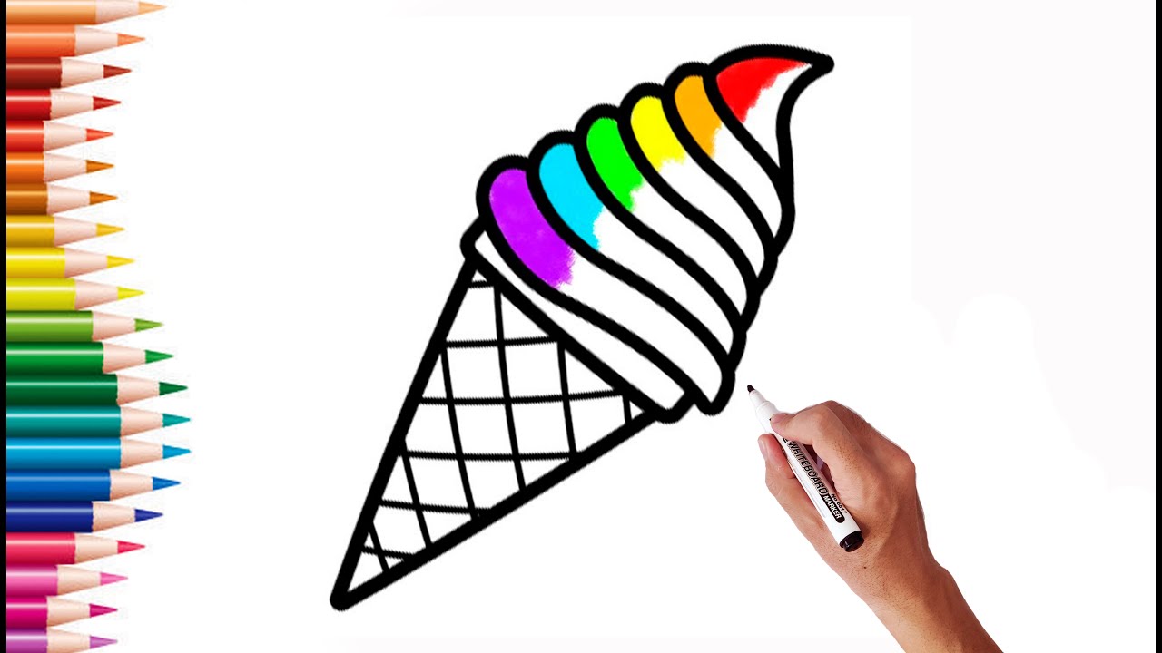 How to Draw Ice Cream for Kids 🍦🍉 - YouTube