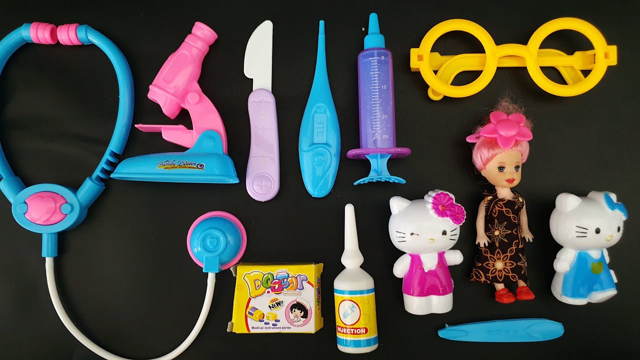 8 Minutes Satisfying With Unboxing Doctor Blue Toys ASMR - stethoscope ...