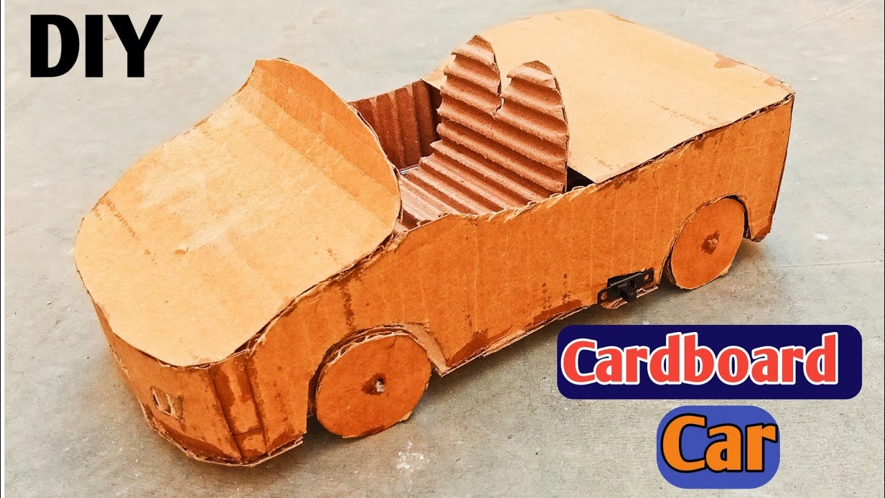 How to make A Mini CARDBOARD Car⧸ DIY make A cardboard car Easy At home ...