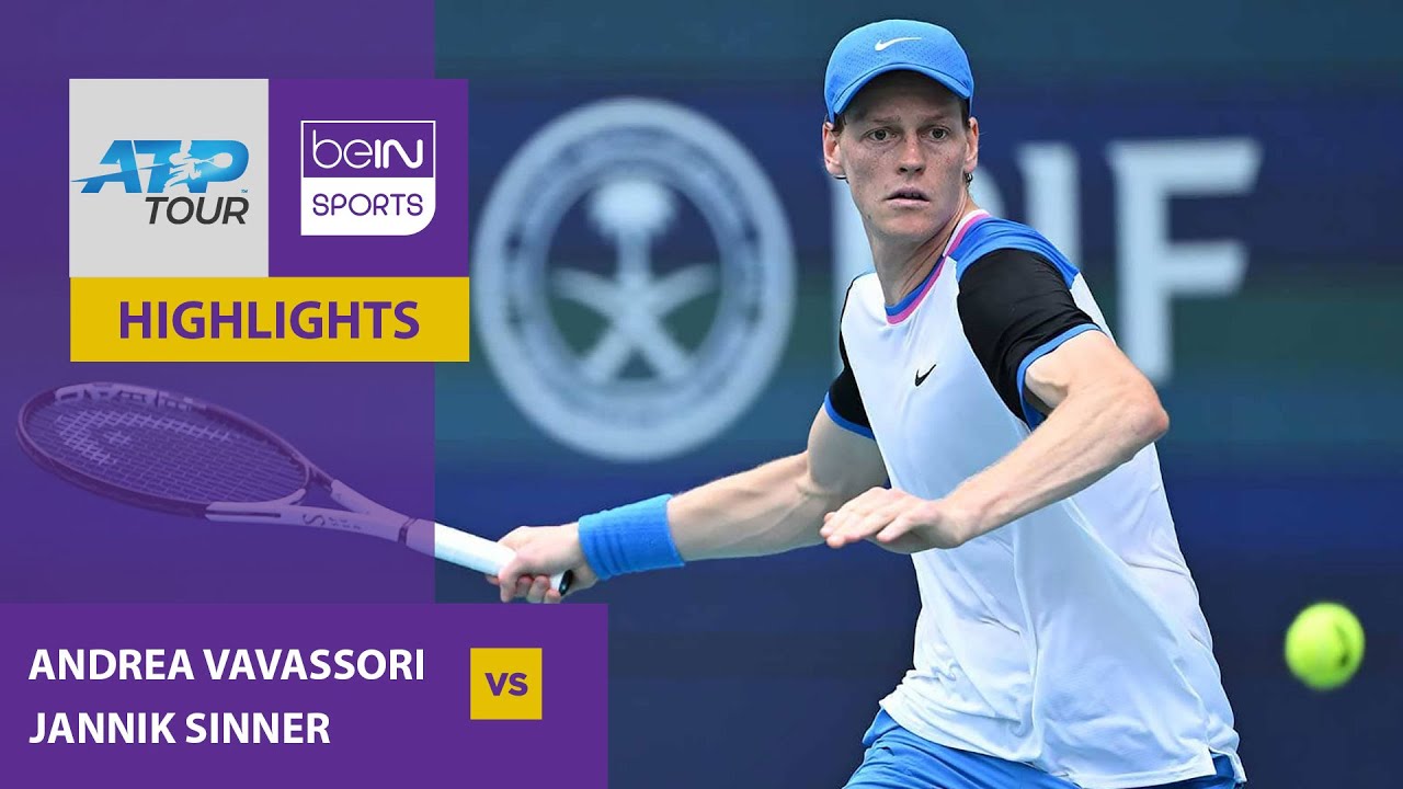 Andrea Vavassori v Jannik Sinner | Miami Open 24 | Match Highlights ...