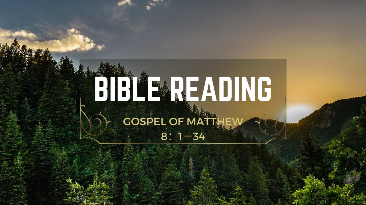 Bible Reading Matthew 8:1 34 (King James Version) - YouTube