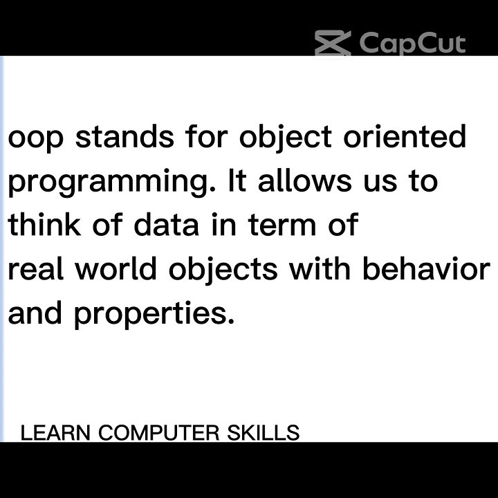 OBJECT ORIENTED PROGRAMMING|IN ENGLISH|BY LEARN COMPUTER SKILLS - YouTube