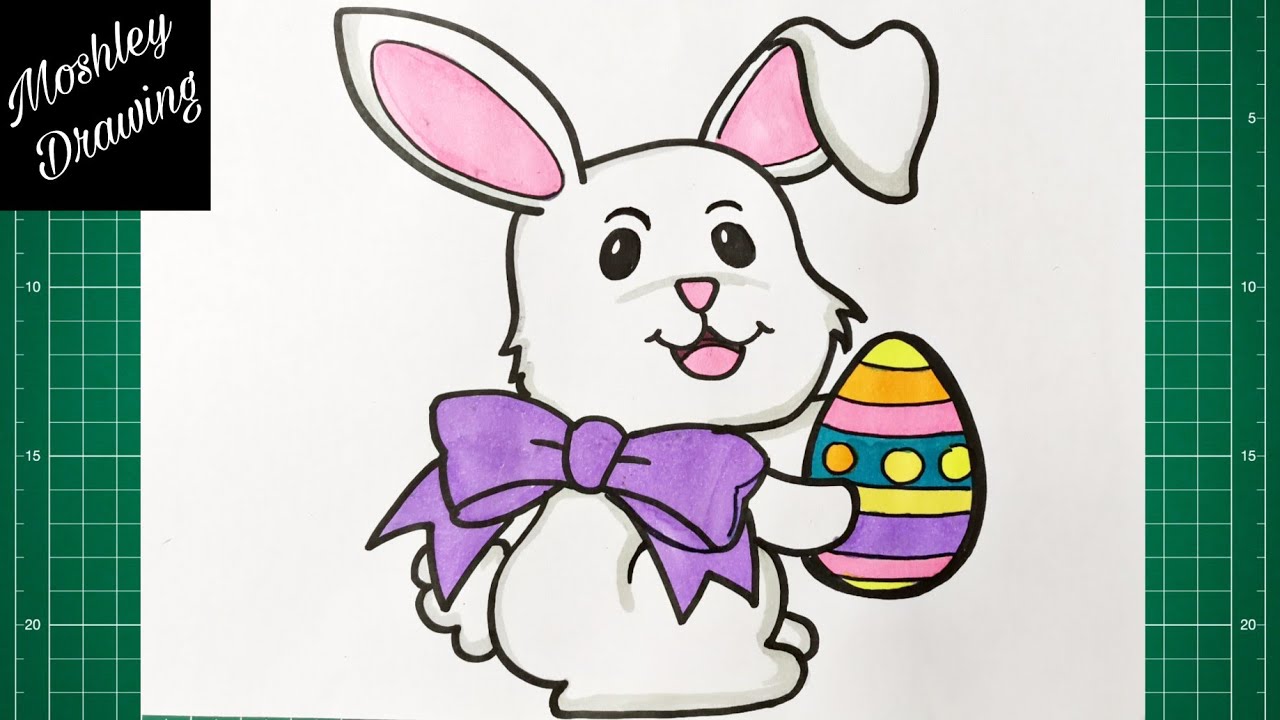 How to Draw a Cute Easter Bunny - YouTube