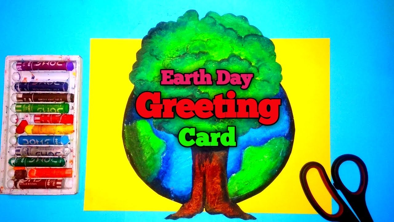Earth Day | Nature Conservation | Green Planet Greeting Card | How to ...