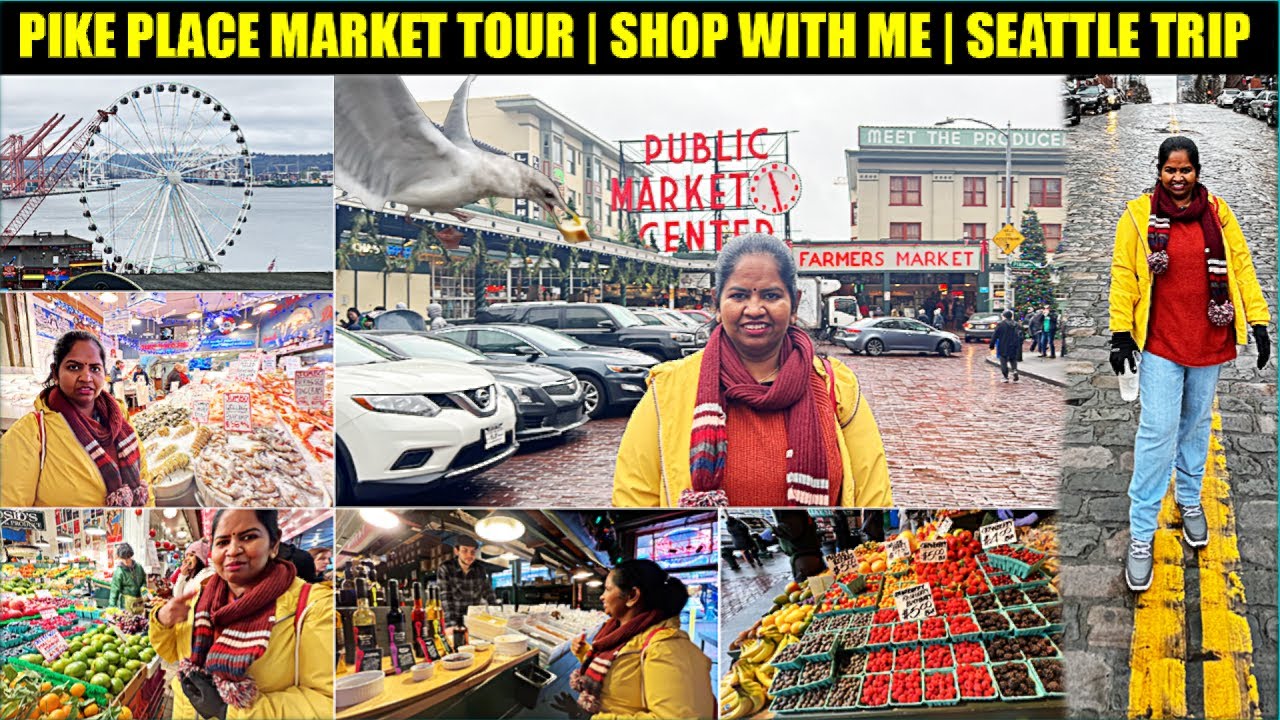 Pike Place Market Tour 2023 | Shop With Me | USA Tamil Vlogs Sainthavi ...