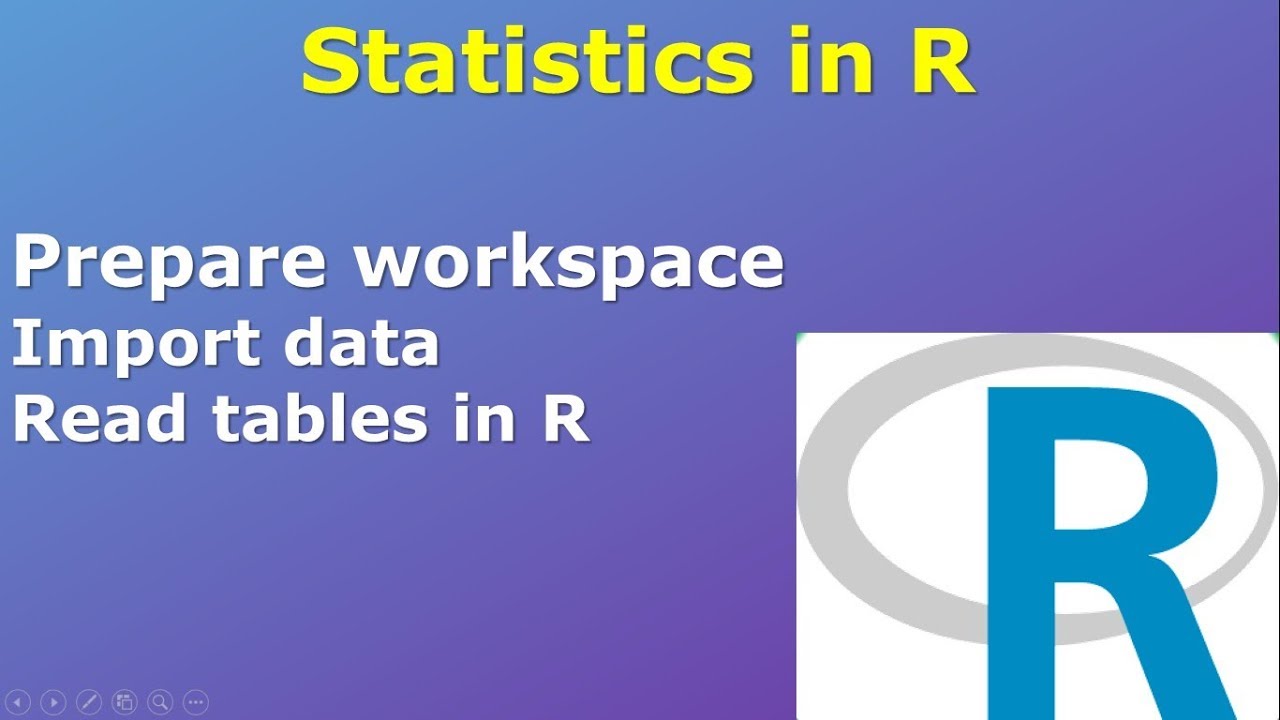 Preparing data sheets and reading data in R بالعربي - YouTube