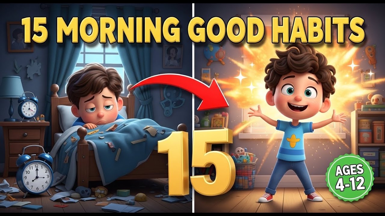 15 Amazing Morning Good Habits for Kids | Daily Routine for Preschool ...