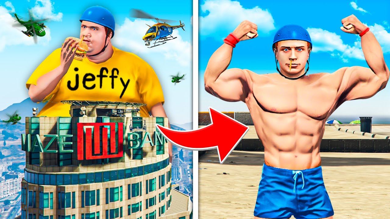 FAT JEFFY vs BUFF JEFFY in GTA 5! - YouTube