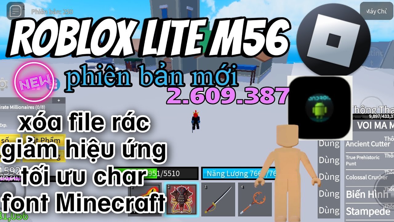 Fix lag roblox/ apk roblox lite M56 giảm lag, giảm hiệu ứng, mượt nhẹ ...