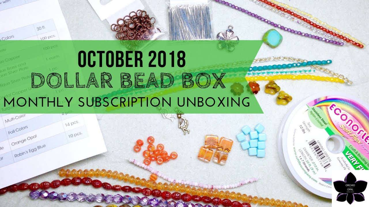 Dollar Bead Box DIY Jewelry Making Subscription | Oct. 2018 - YouTube